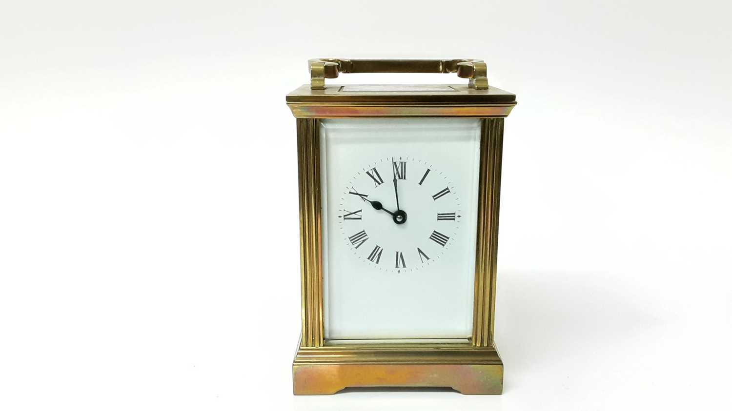 Lot 2546 - Brass carriage clock