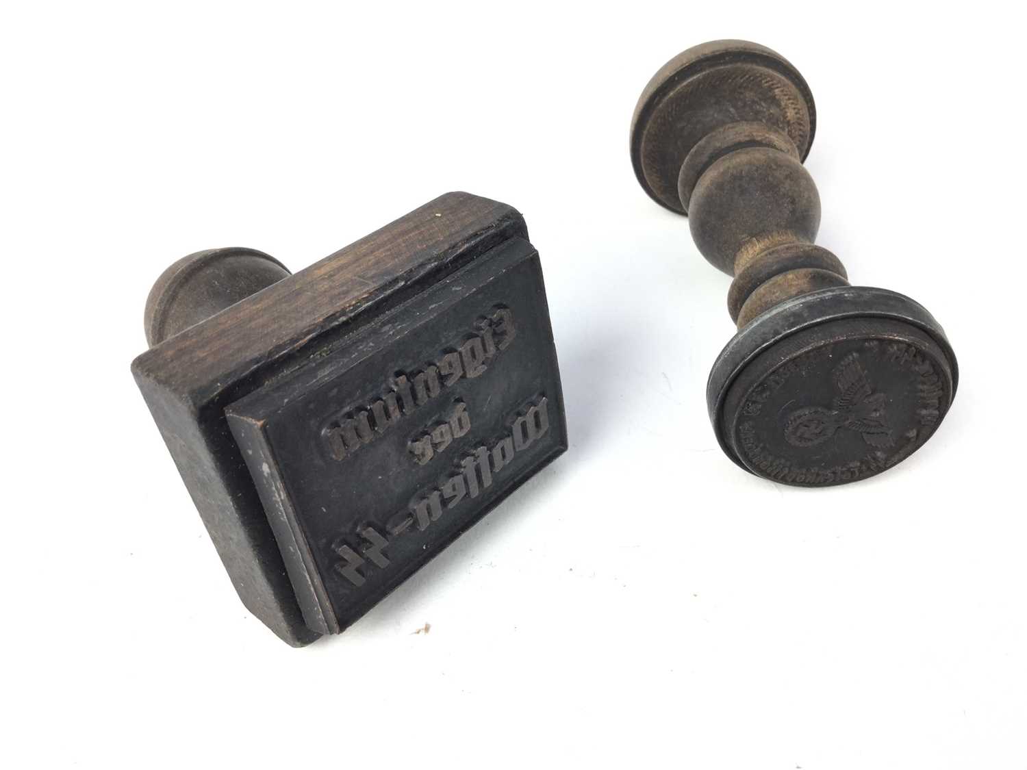 Lot 836 - Two Post War replica Nazi document stamps