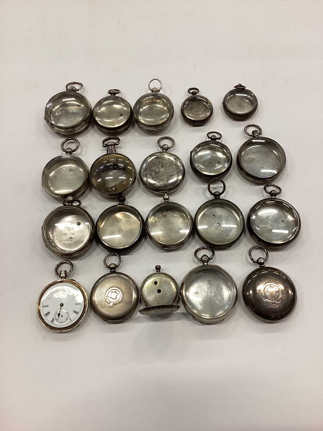 Lot 2573 - A large quantity of silver pocket watch