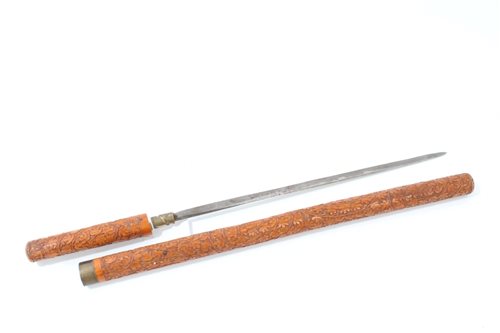 Lot 706 - Old Indian officers' dagger stick with