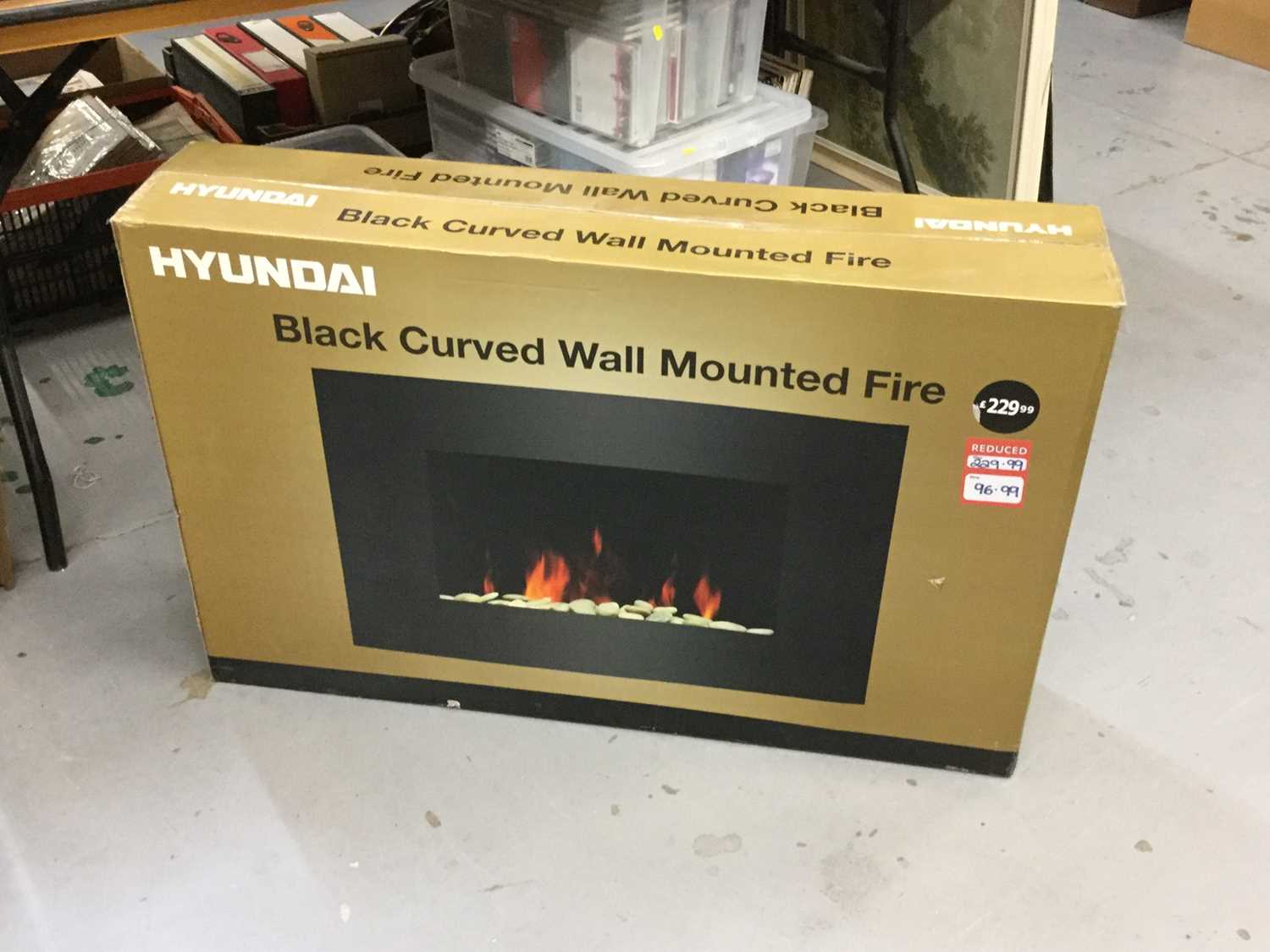 Lot 431 - Hyundai Black curved wall mounted fire,