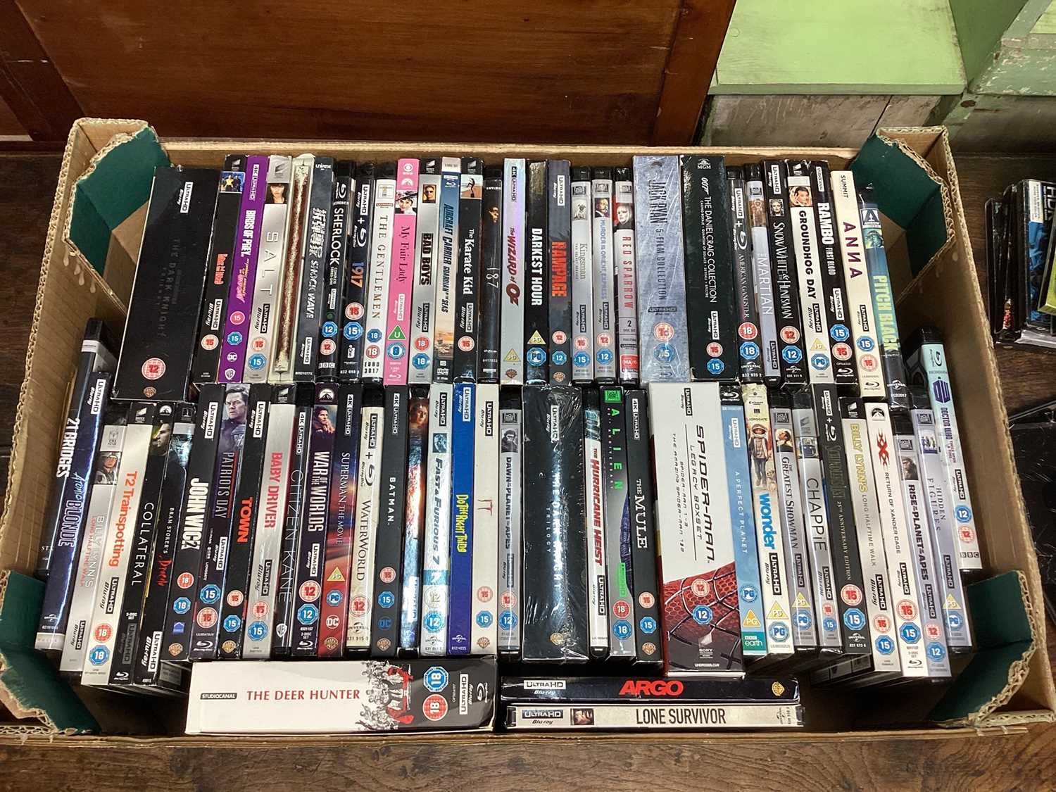 Lot 650 - One box of 4K Ultra HD films to include The