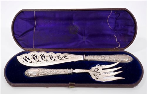 Lot 325 - Fine quality pair Victorian Silverer fish