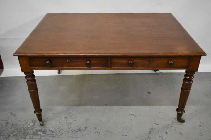 Lot 1476 - Victorian mahogany library table