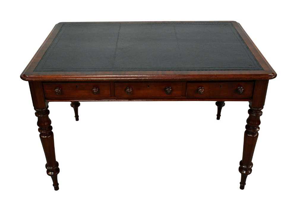 Lot 1474 - 19th century mahogany library table