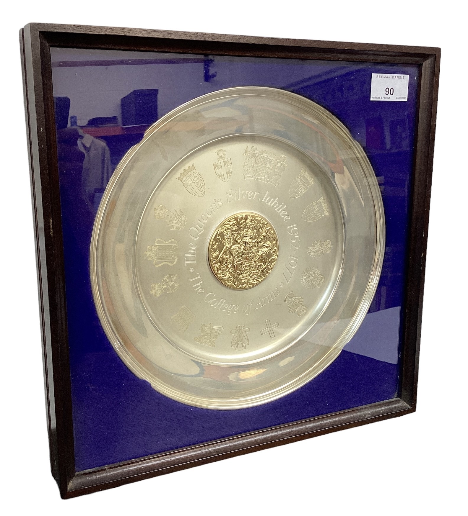 Lot 90 - H.M. Queen Elizabeth II Silver Jubilee dish,