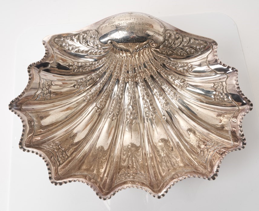 Lot 304 - Impressive Victorian silver shell shaped