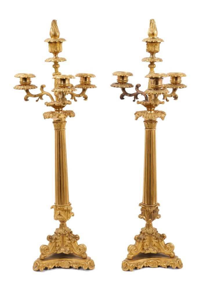 Lot 705 - Pair of 19th century French ormolu