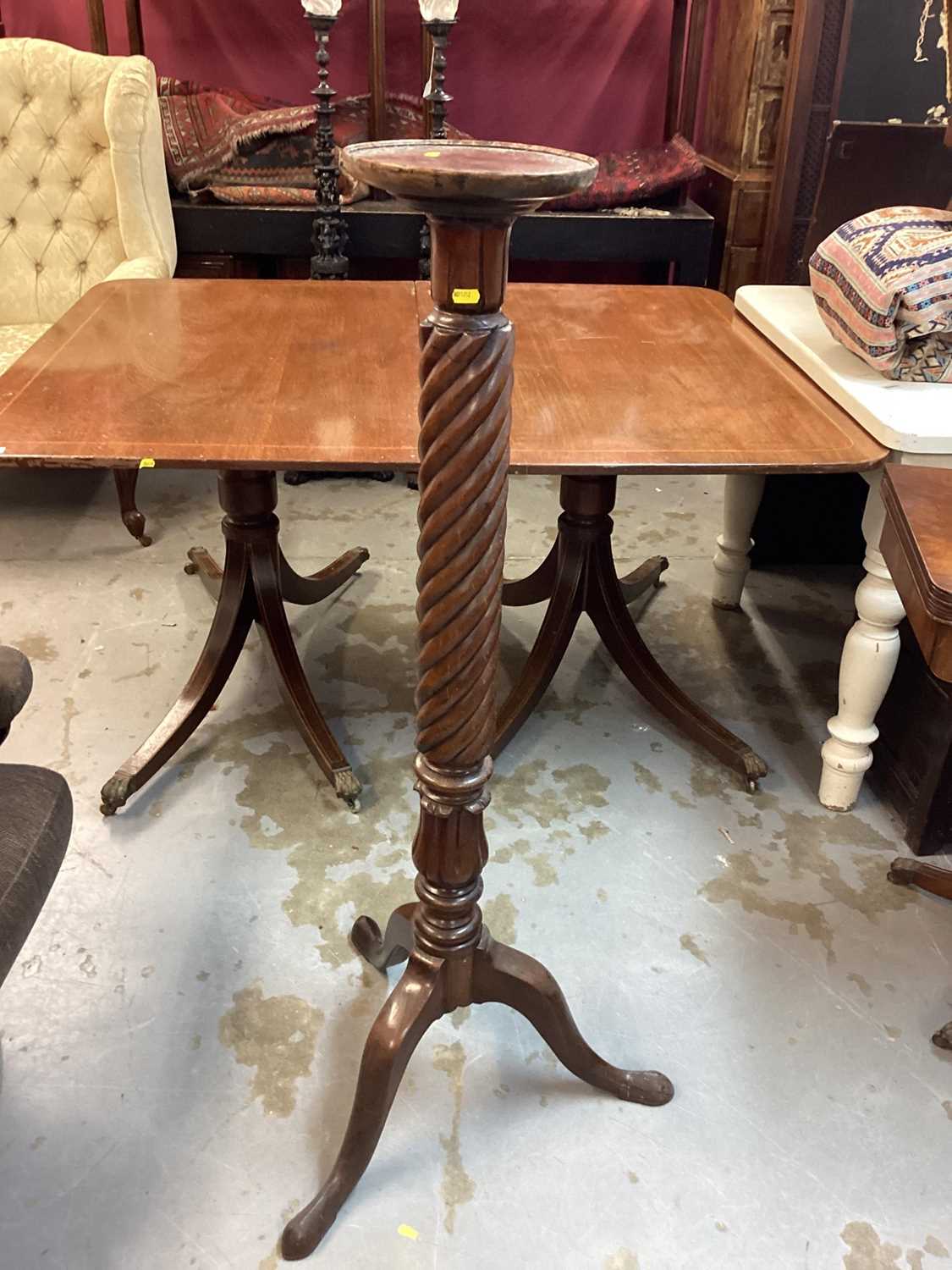 Lot 1148 - Victorian mahogany torchere with circular