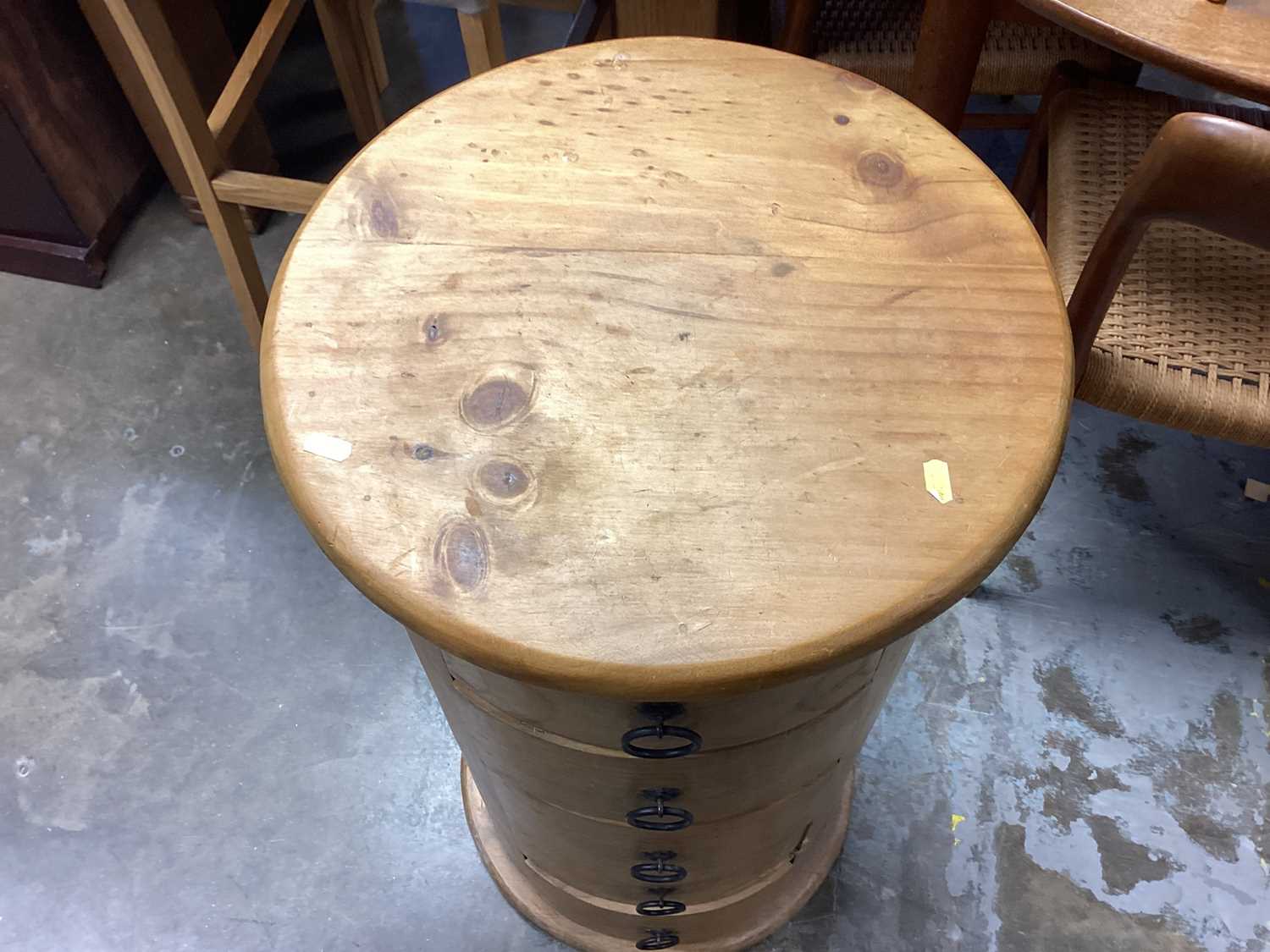 Lot 1224 - Contemporary circular chest of five drawers,