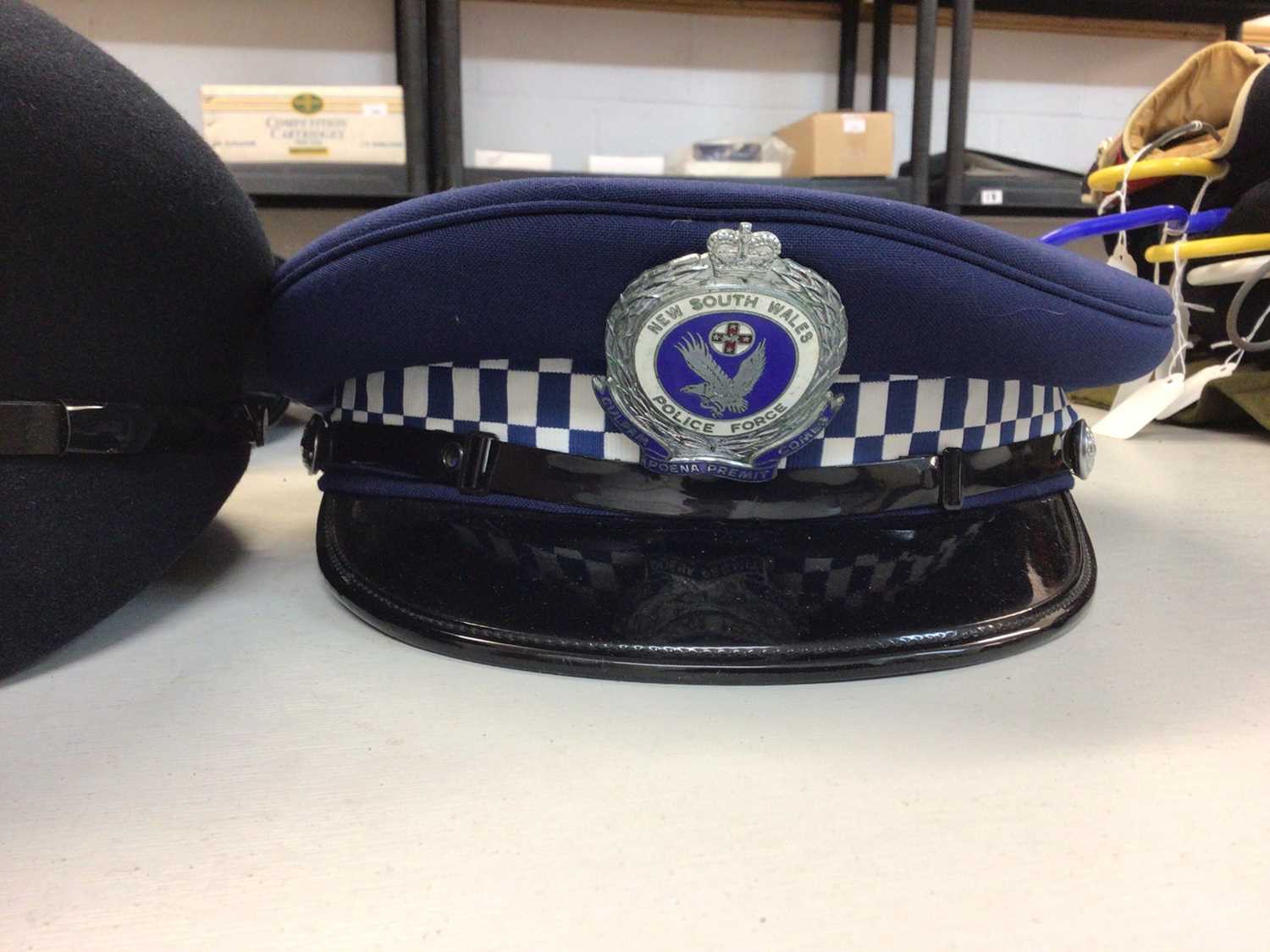 Lot 557 - Group of six Elizabeth II Police helmets for