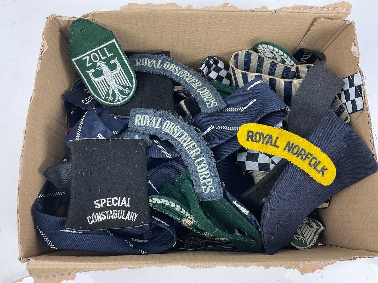 Lot 596 - Collection of cloth Police and Military