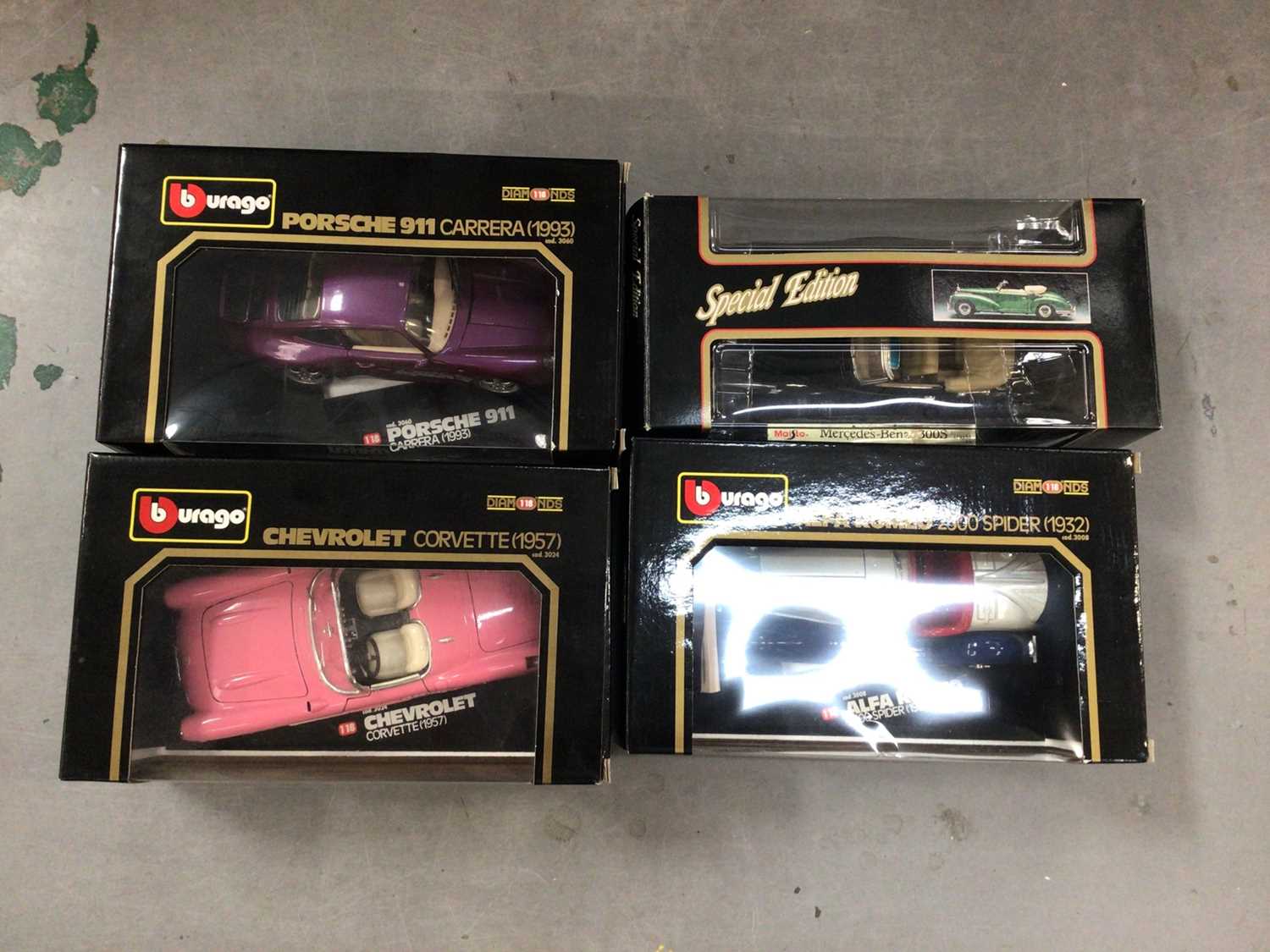 Lot 1898 - Selection of boxed Burago models and Ertl
