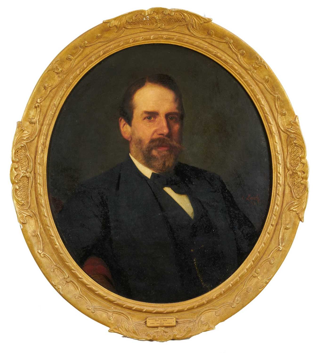 Lot 926 - Carl Johann Lasch (1822-1888) pair of oval