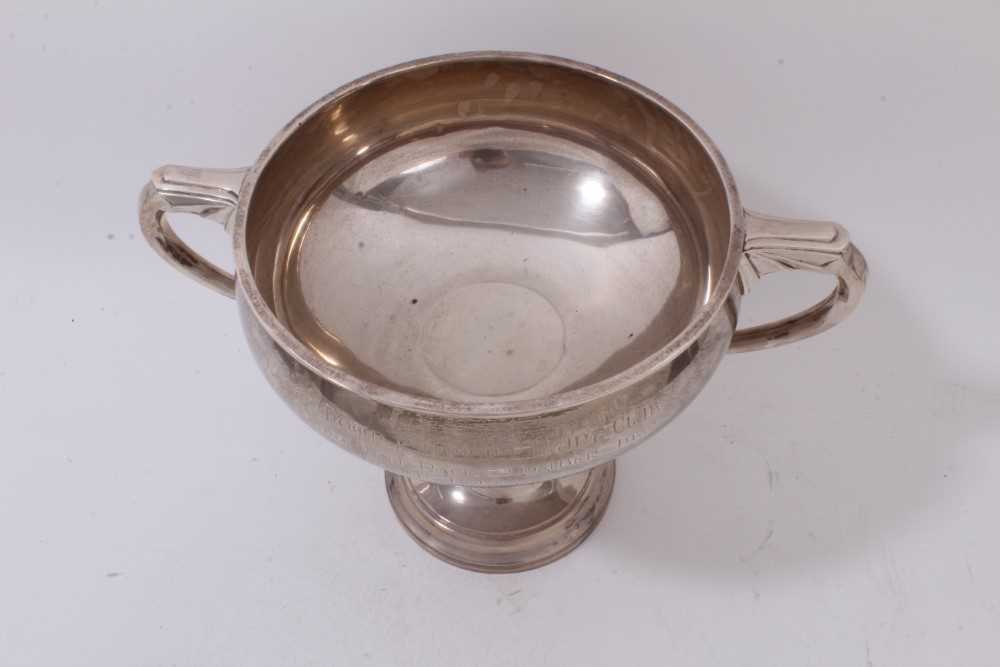Lot 902 - 1930s silver two handled trophy with