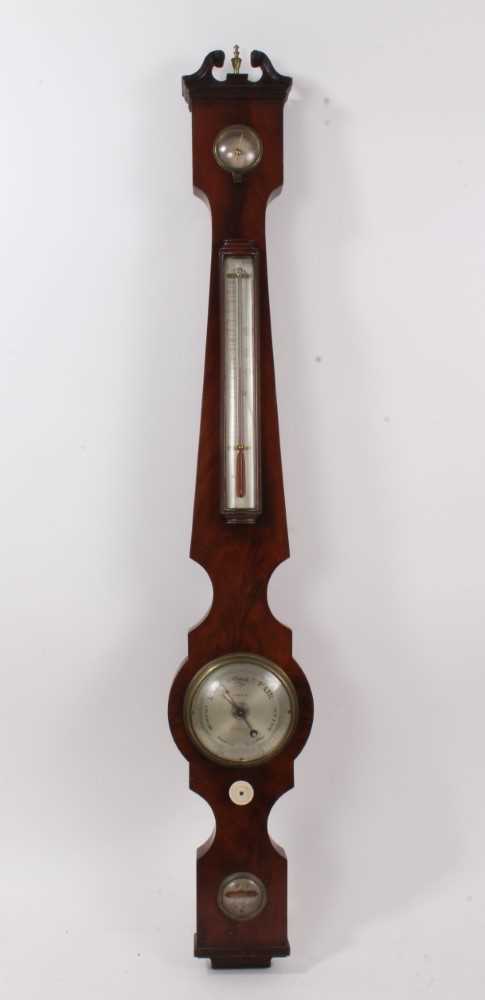 Lot 677 - 19th century mahogany narrow cased banjo