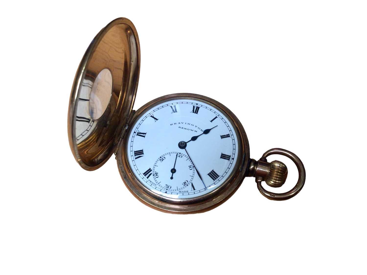 Lot 49 - Gold plated Bravingtons Renown half hunter