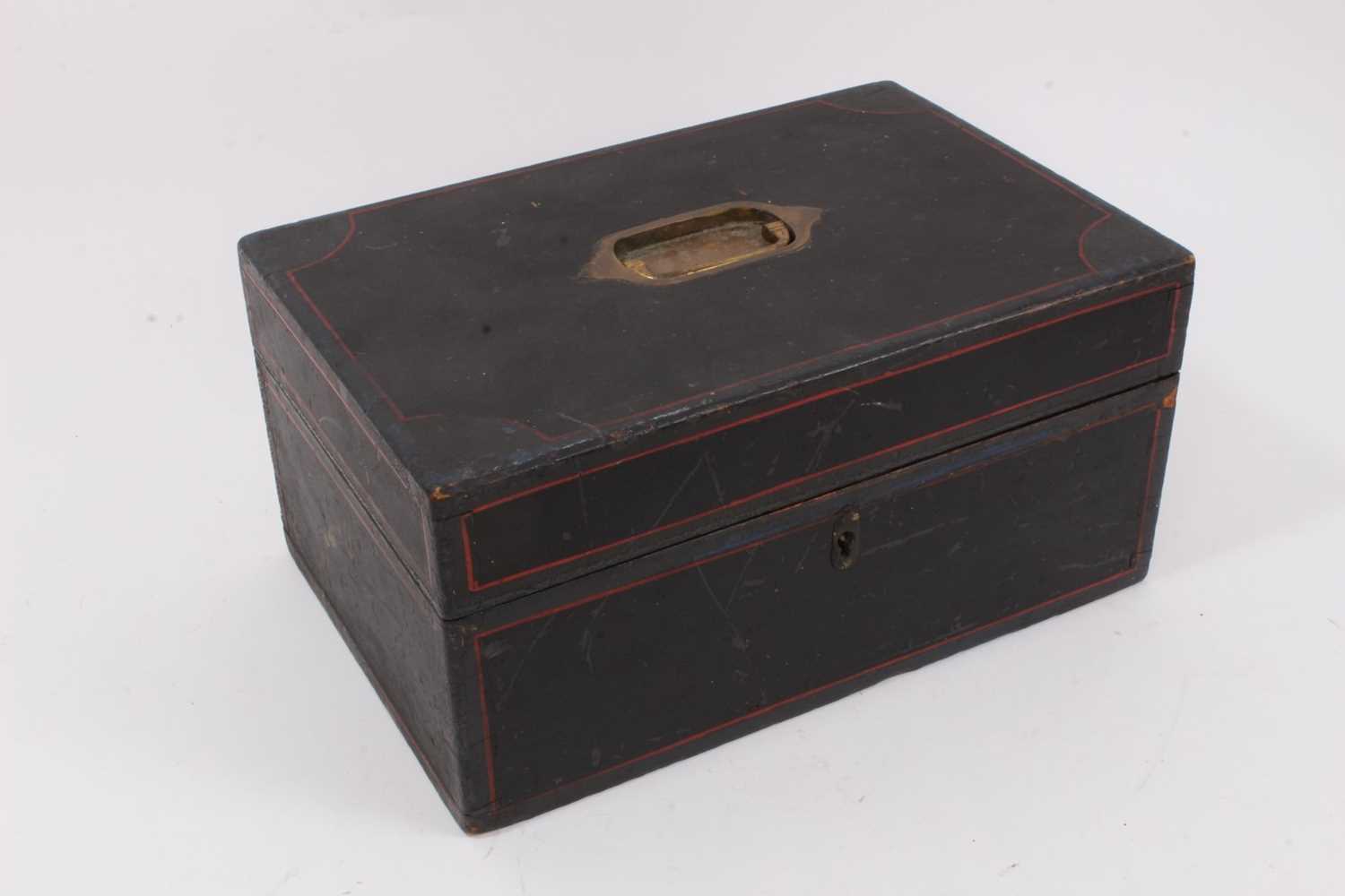 Lot 945 - 19th century sailors ditty box, painted