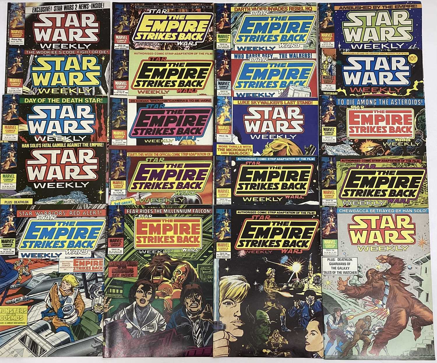Lot 113 - Marvel comics Star Wars weekly 1979 and 1980.