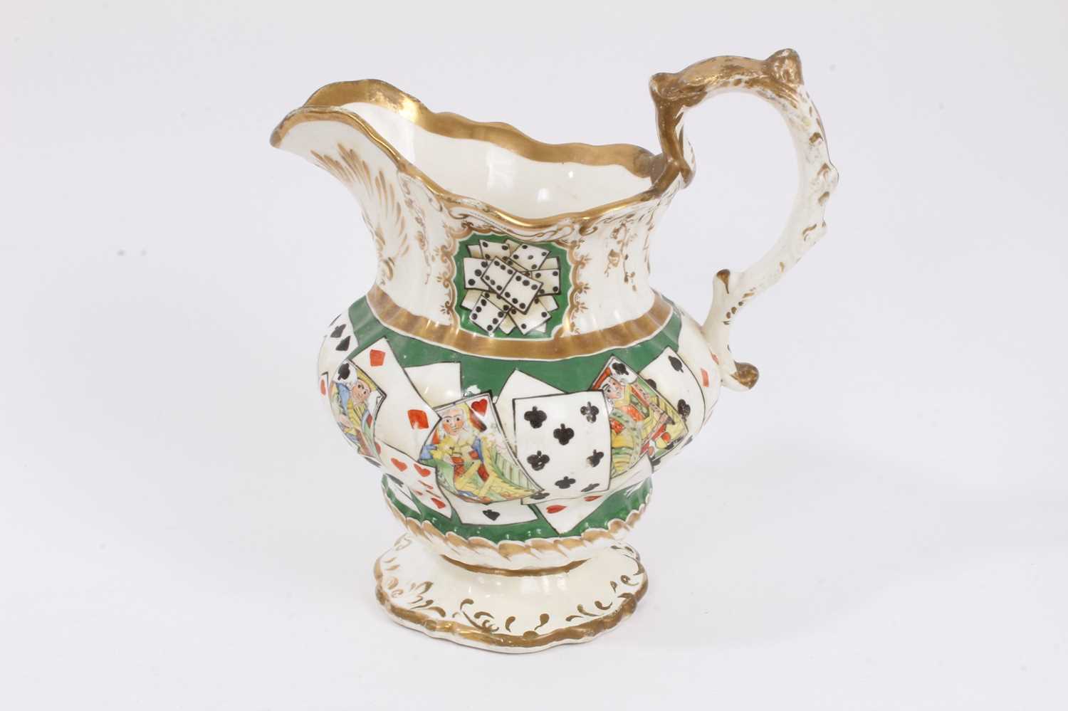 Lot 246 - 19th century Staffordshire porcelain jug,