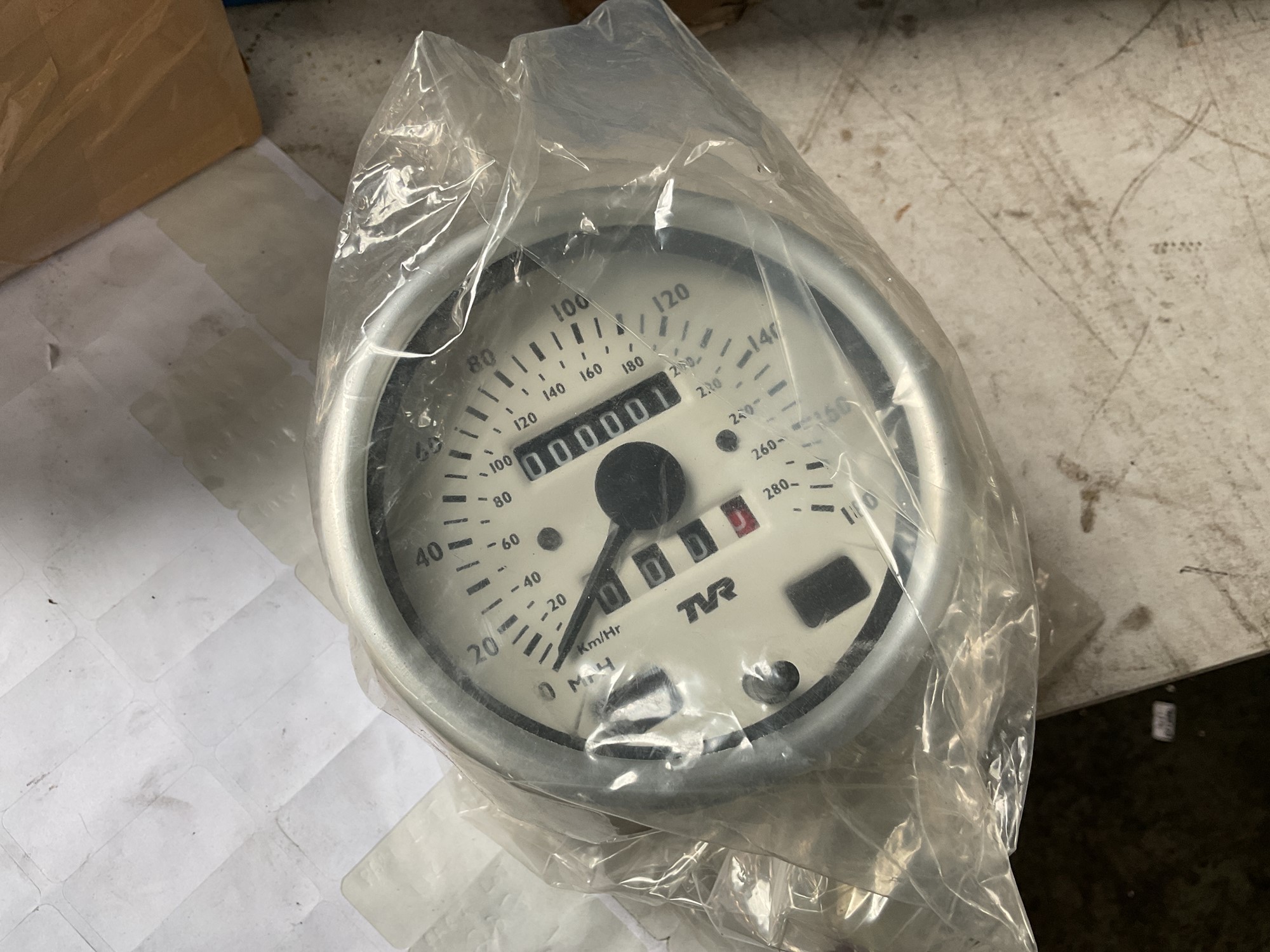 Lot 232 - TVR speedometer, sealed in packaging,