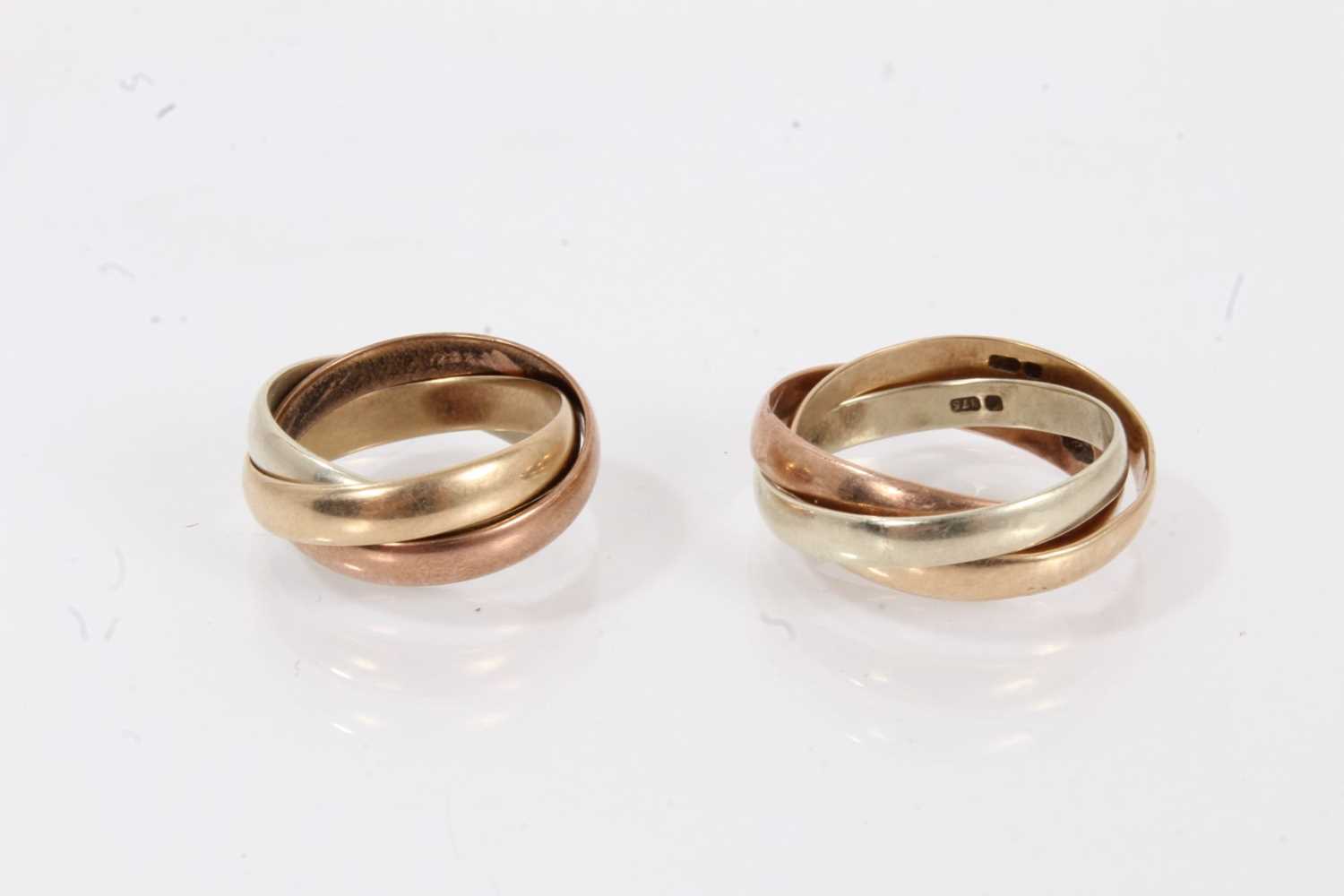 Lot 746 - Two gold Russian rings