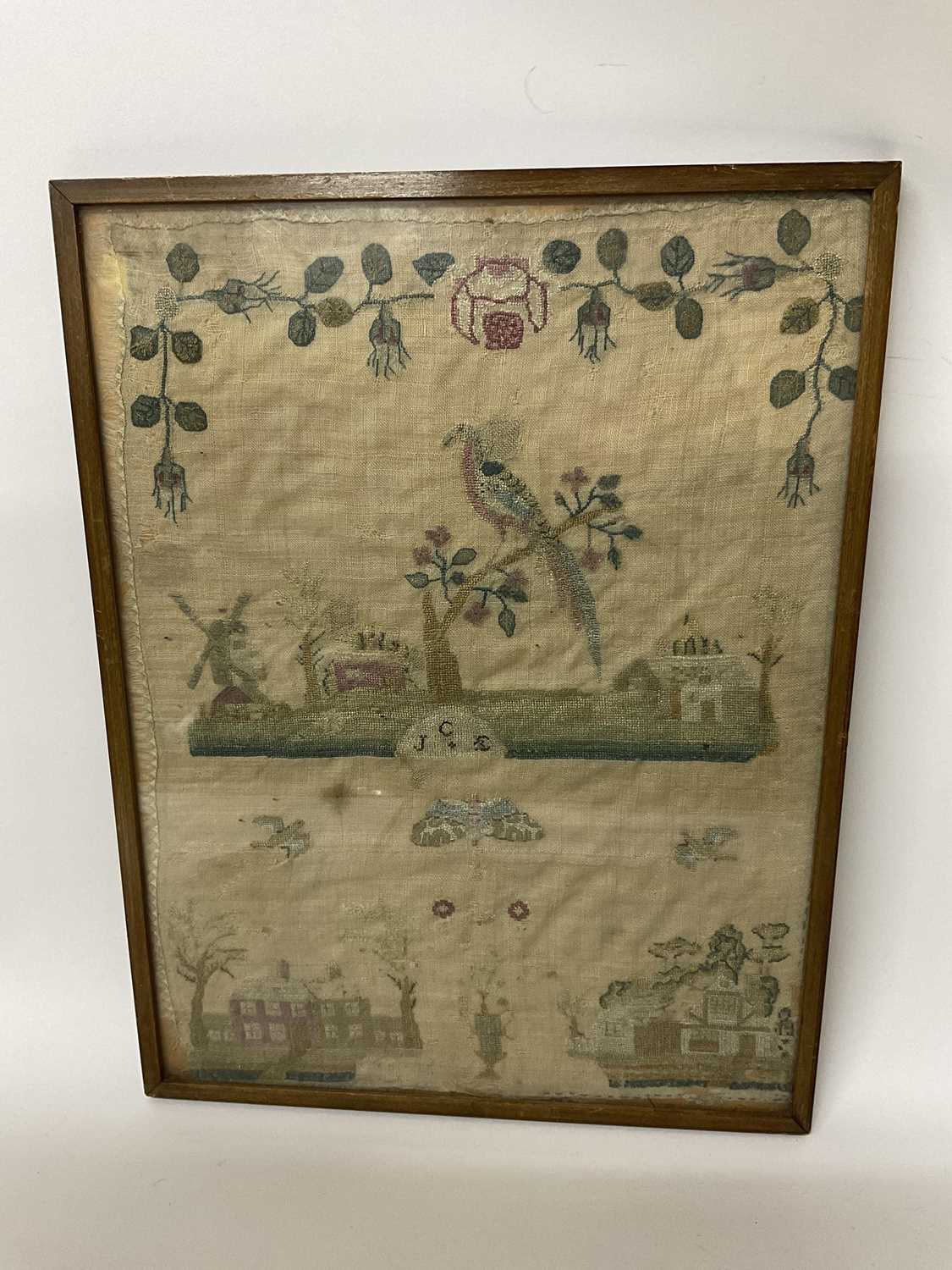 Lot 287 - 18th century needlework, with scattered