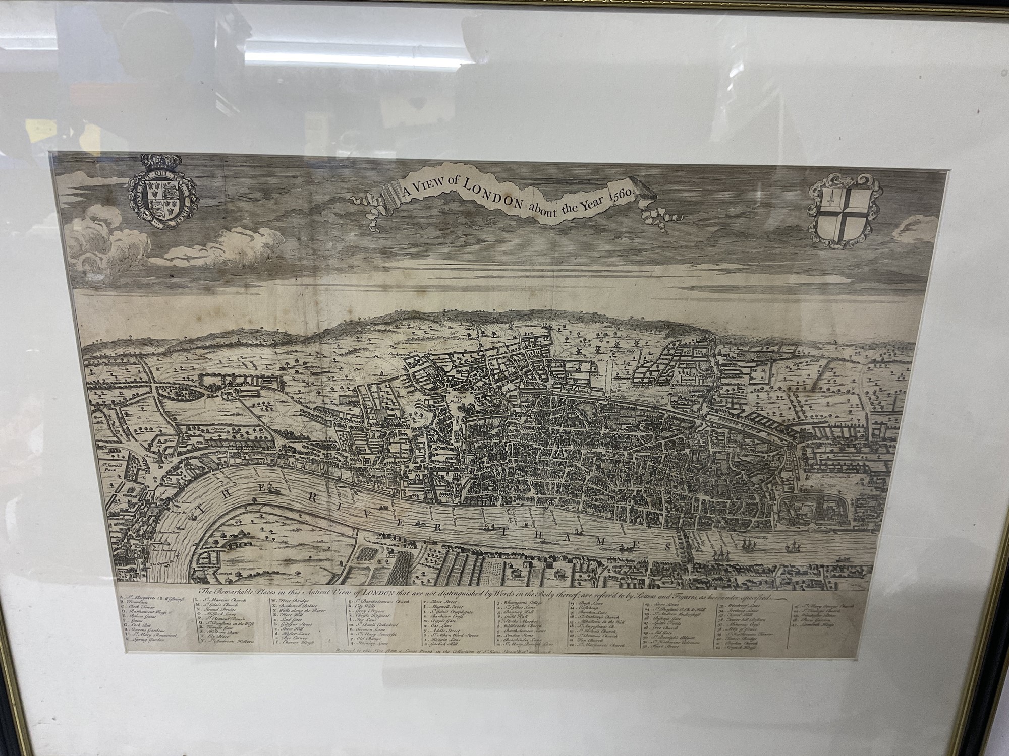 Lot 292 - 18th century engraving - A view of London