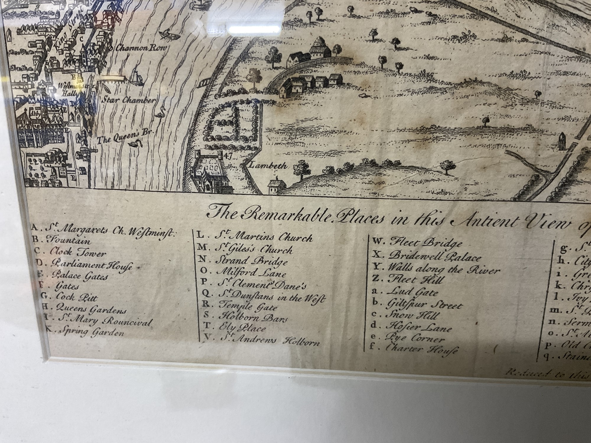 Lot 292 - 18th century engraving - A view of London