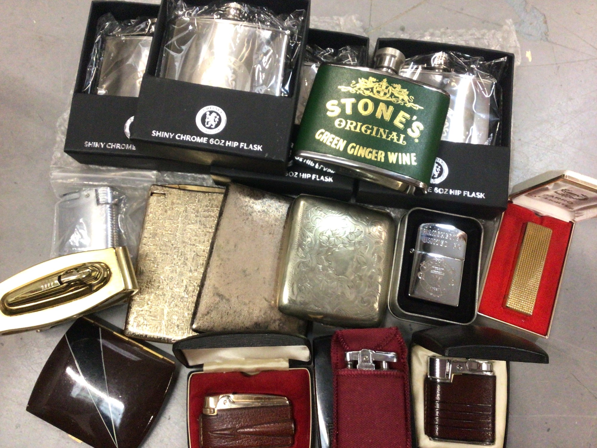Lot 484 - Group of various lighters, cigarette cases,