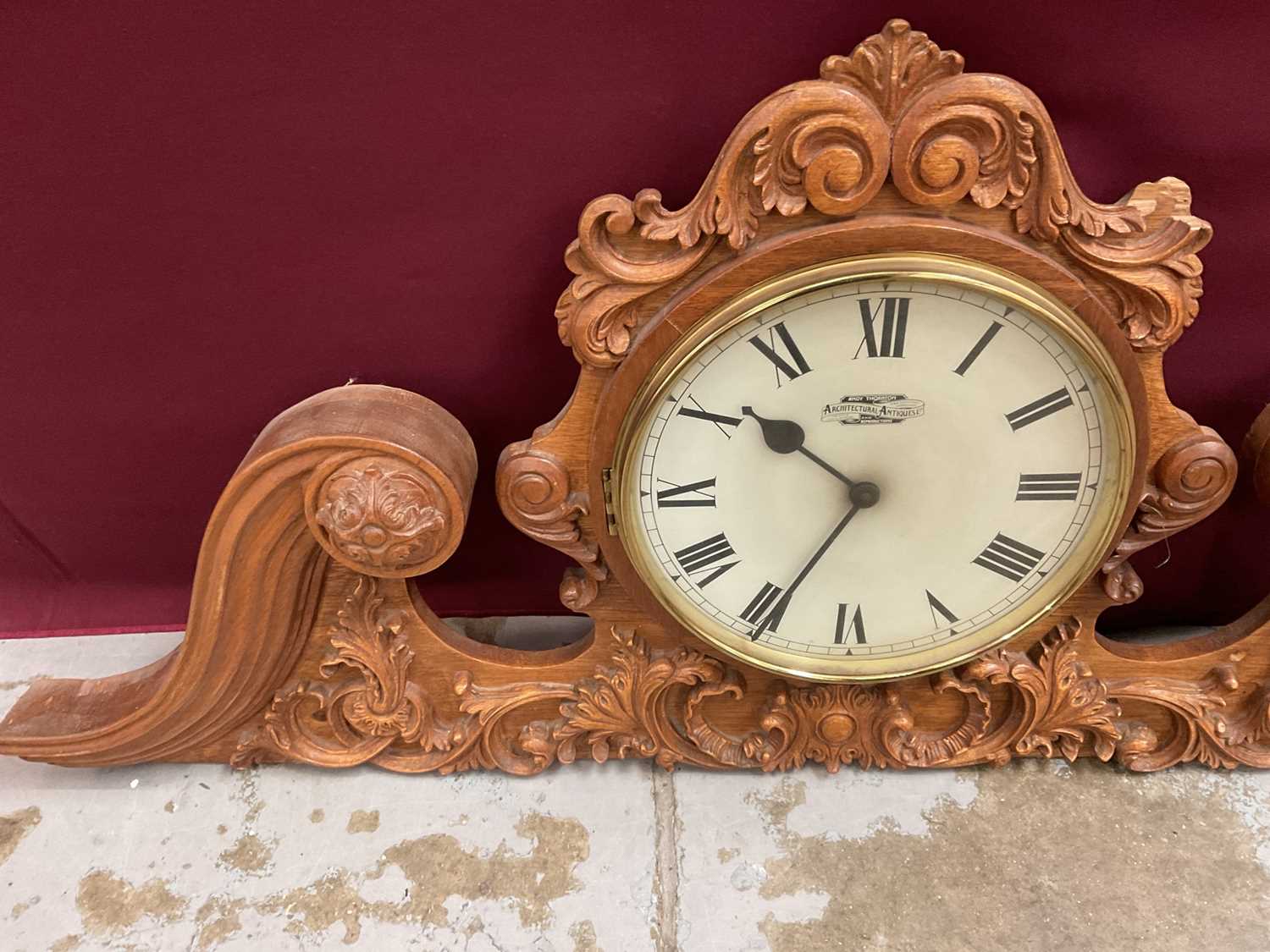 Lot 2515 - Reproduction carved oak agricultural clock