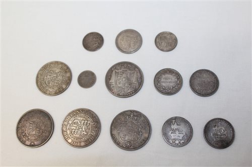 Lot 2229 - G.B. mixed Silverer Coinss of George III,