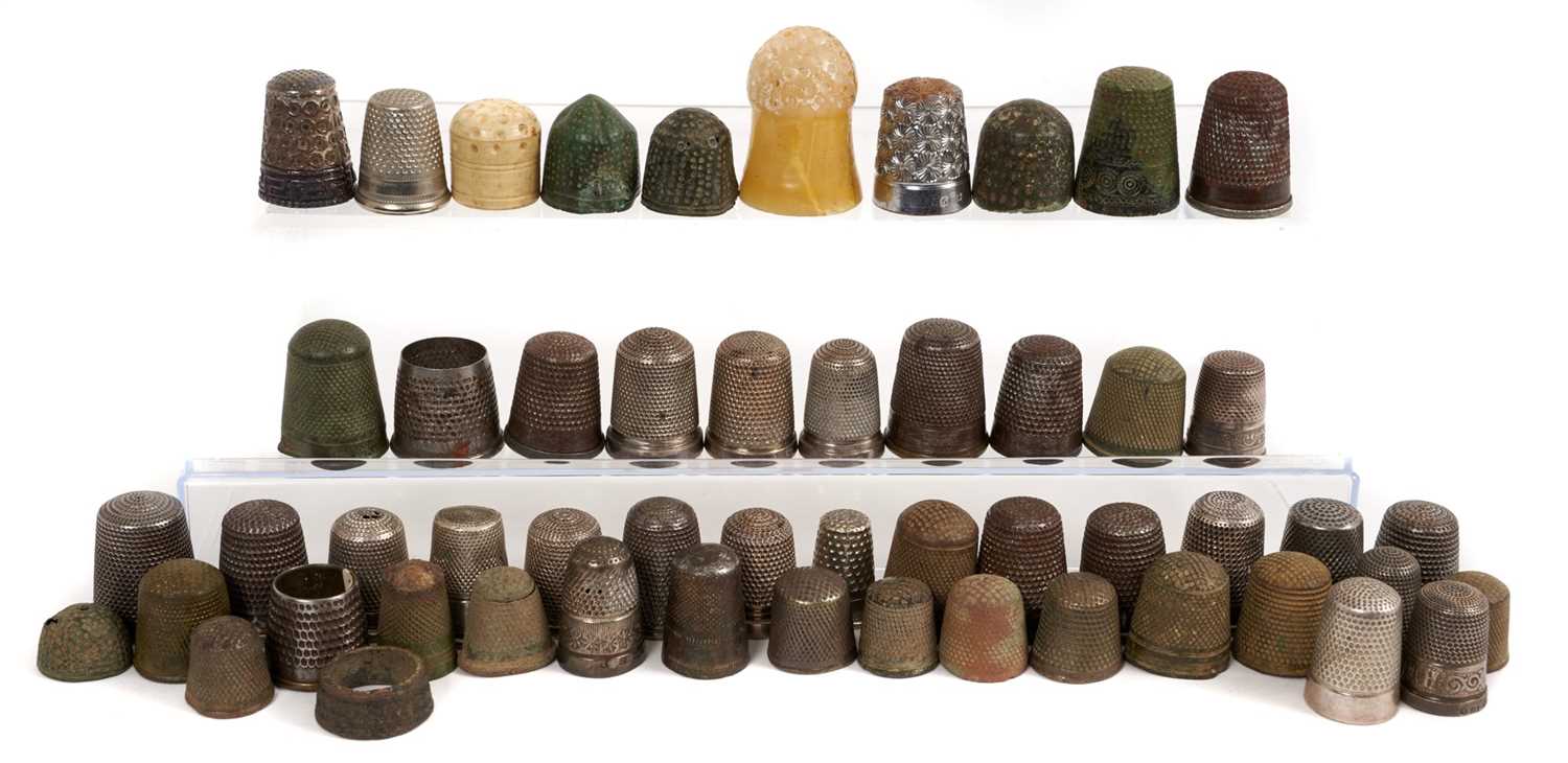 Lot 998 - Large collection of antique thimbles,