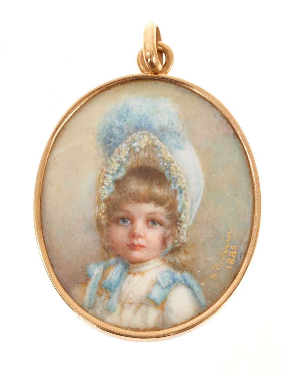 Lot 653 - 19th century portrait miniature on ivory