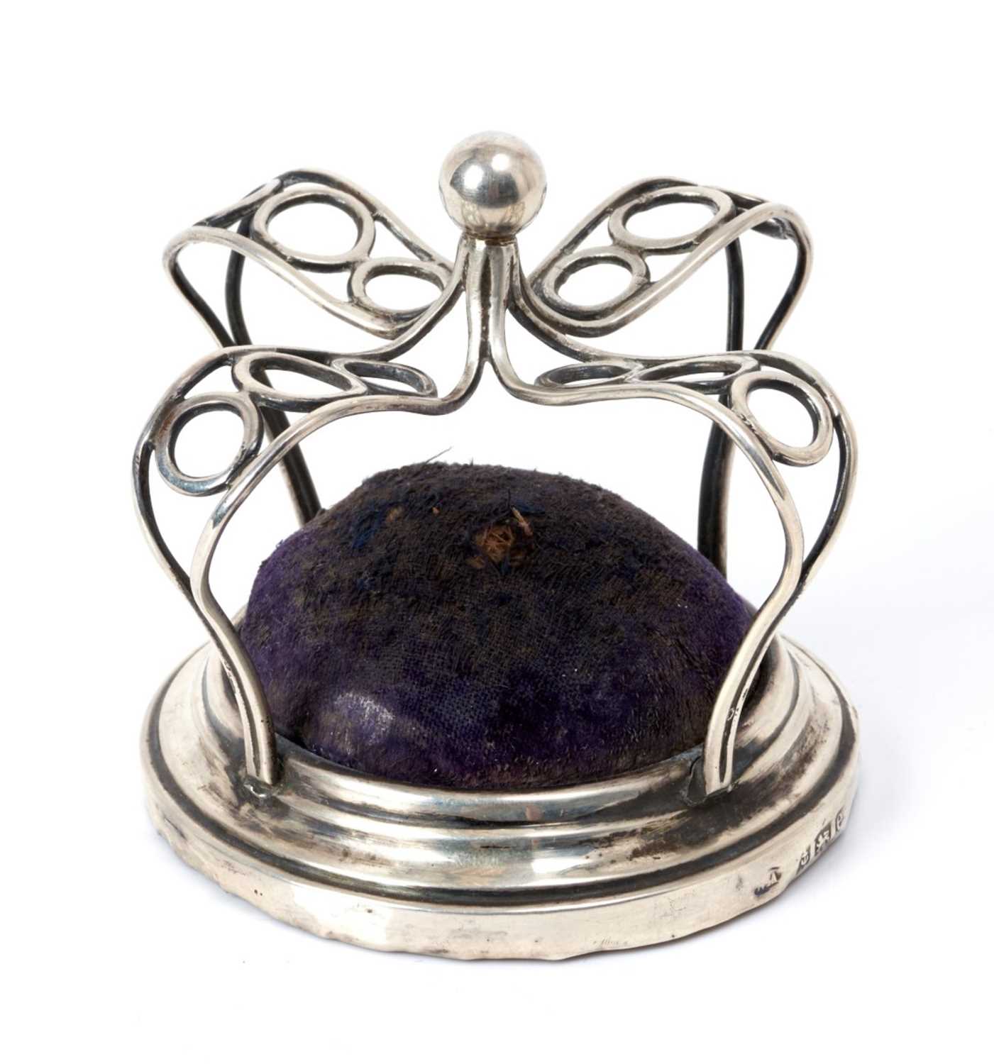 Lot 264 - Edwardian silver novelty hat pin stand