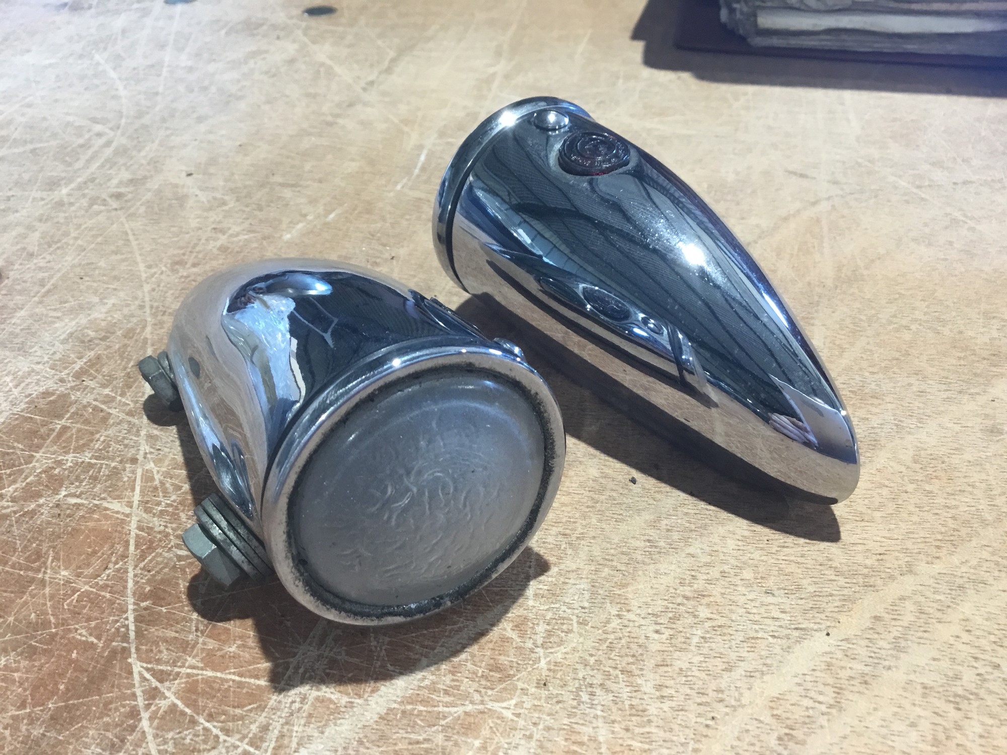Lot 99 - Pair Pre-War Lucas torpedo sidelights