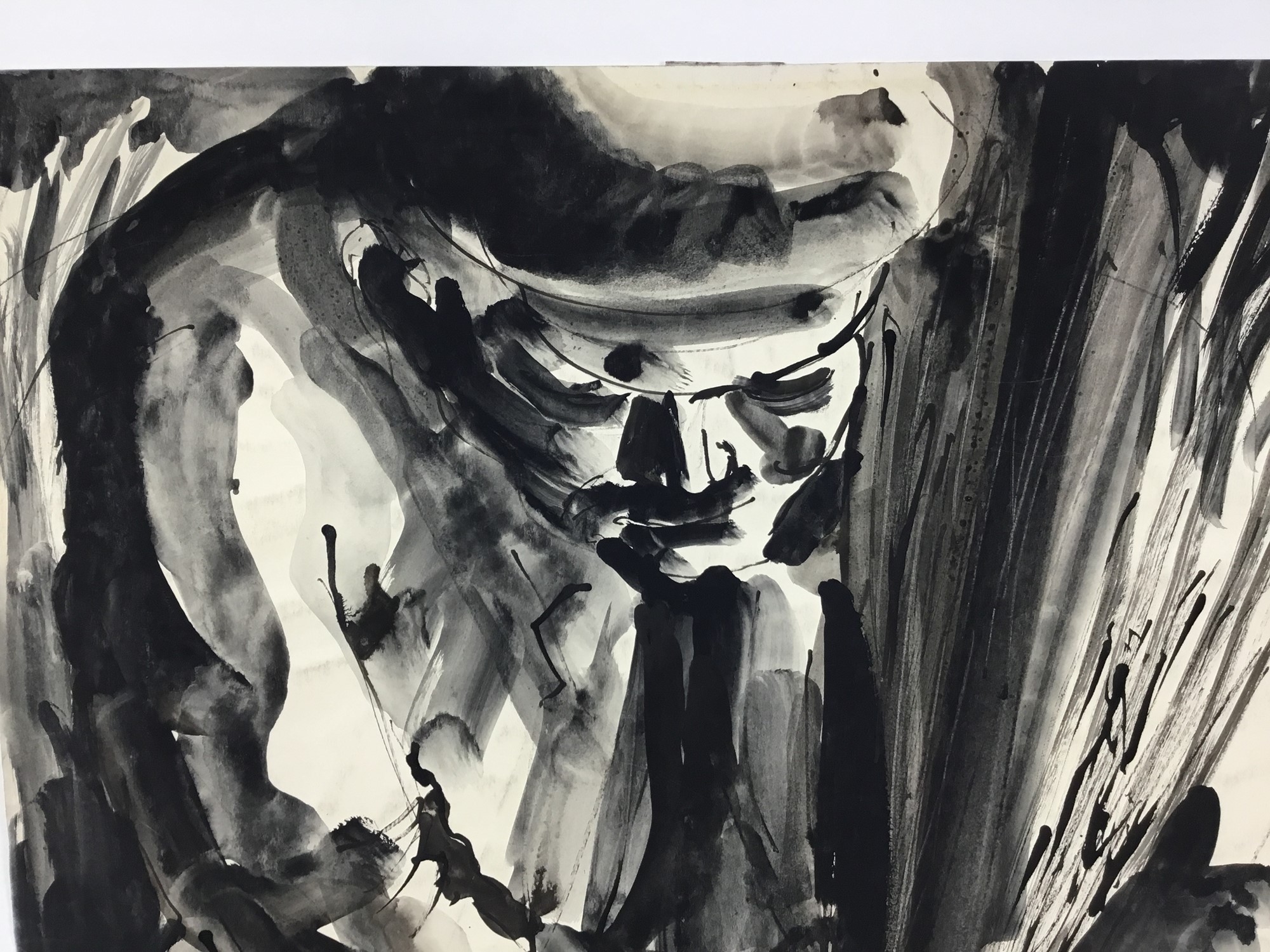 Lot 33 - Colin Moss (1914-2005) pen and wash, Workman,