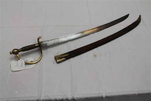 Lot 2514 - Dutch Infantry sidearm with wire bound