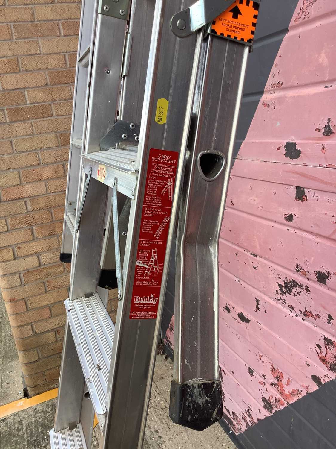 Lot 123 - Abru 3 way ladder together with a Beldray 3