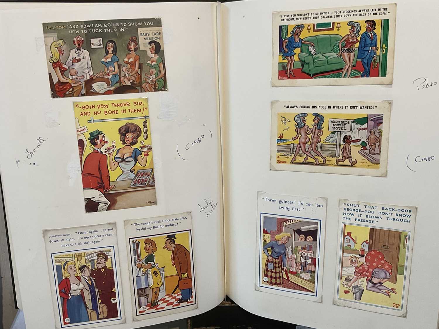 Lot 285 - Album of comic postcards including Bamforth,