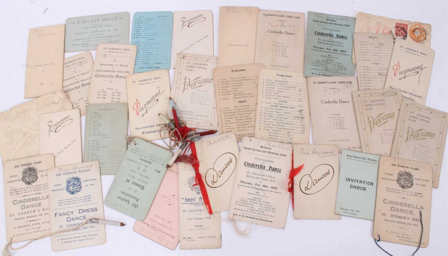 Lot 553 - Collection of early 20th century dance cards,