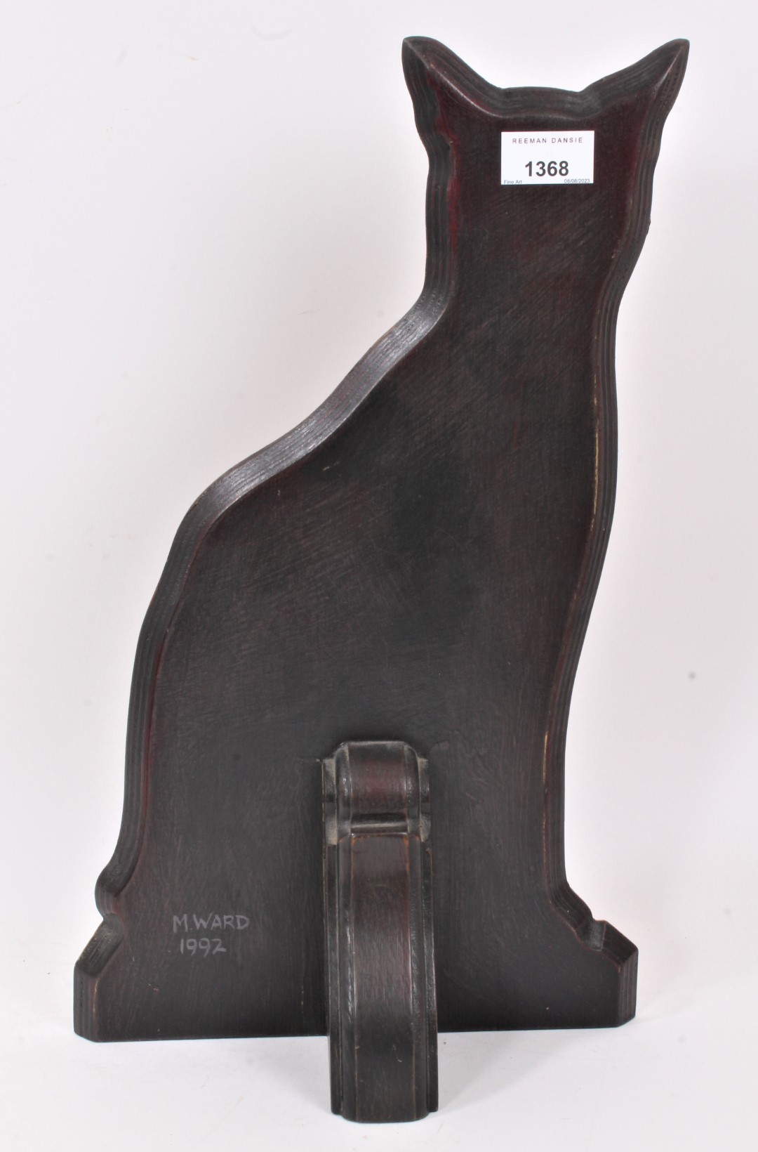 Lot 1368 - Modern cat dummy board, by H Ward, 1992,