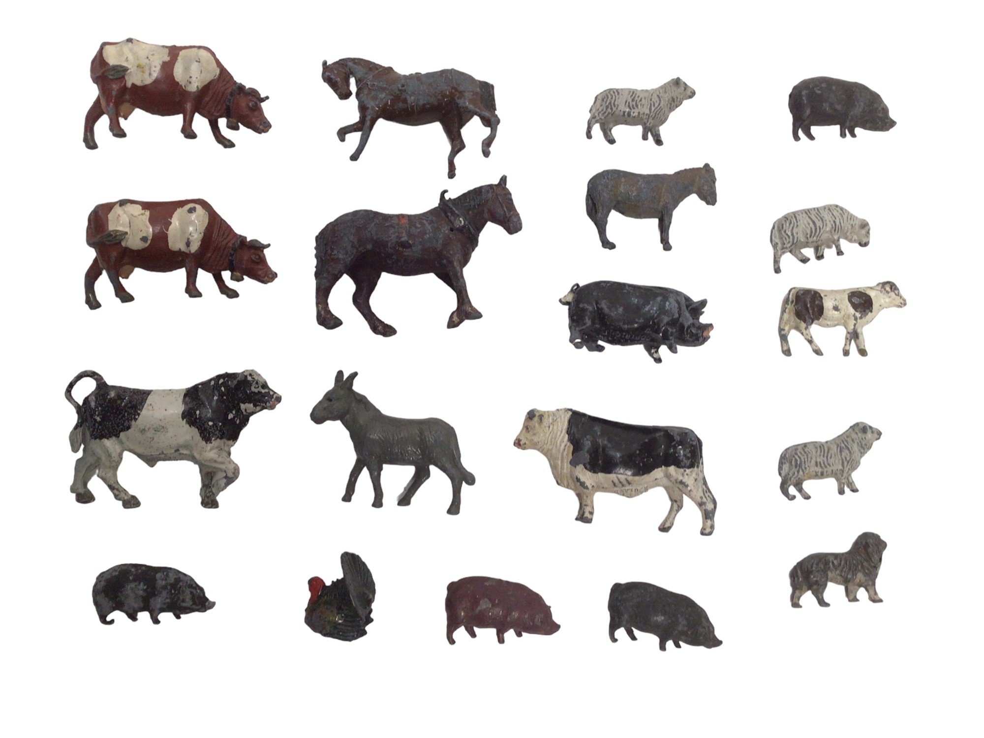 Lot 1831 - Selection of lead farm animals and farm