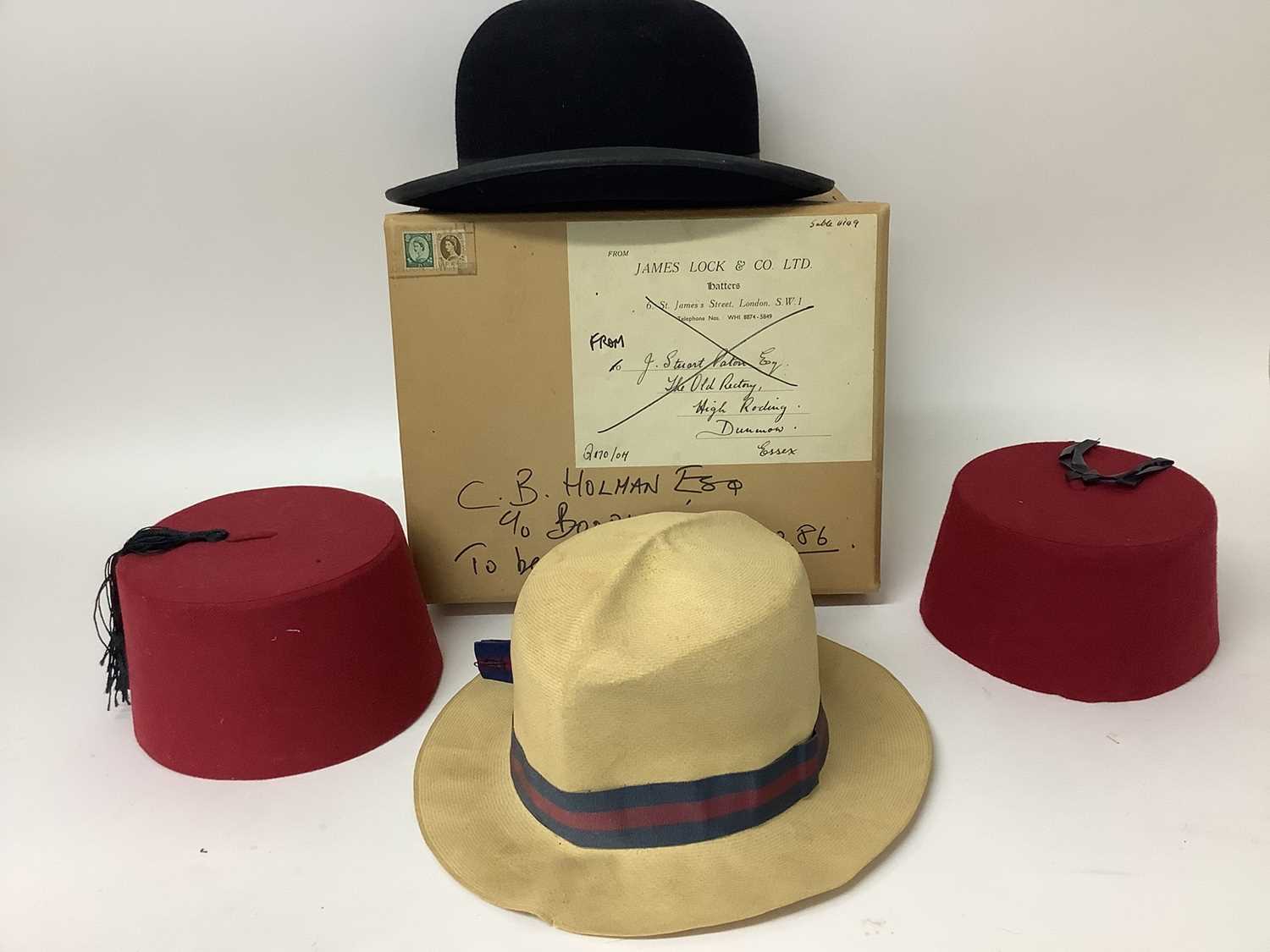 Lot 2126 - Gentlemens black bowler hat by Lock & Co,