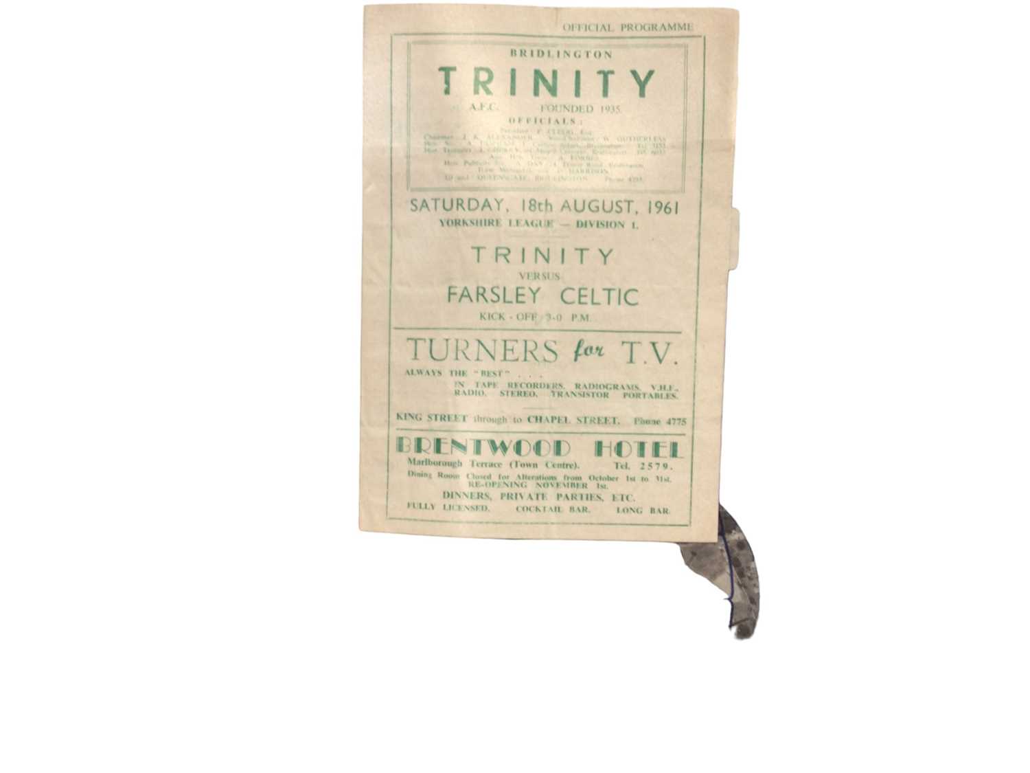 Lot 1488 - Two albums of vintage football programs