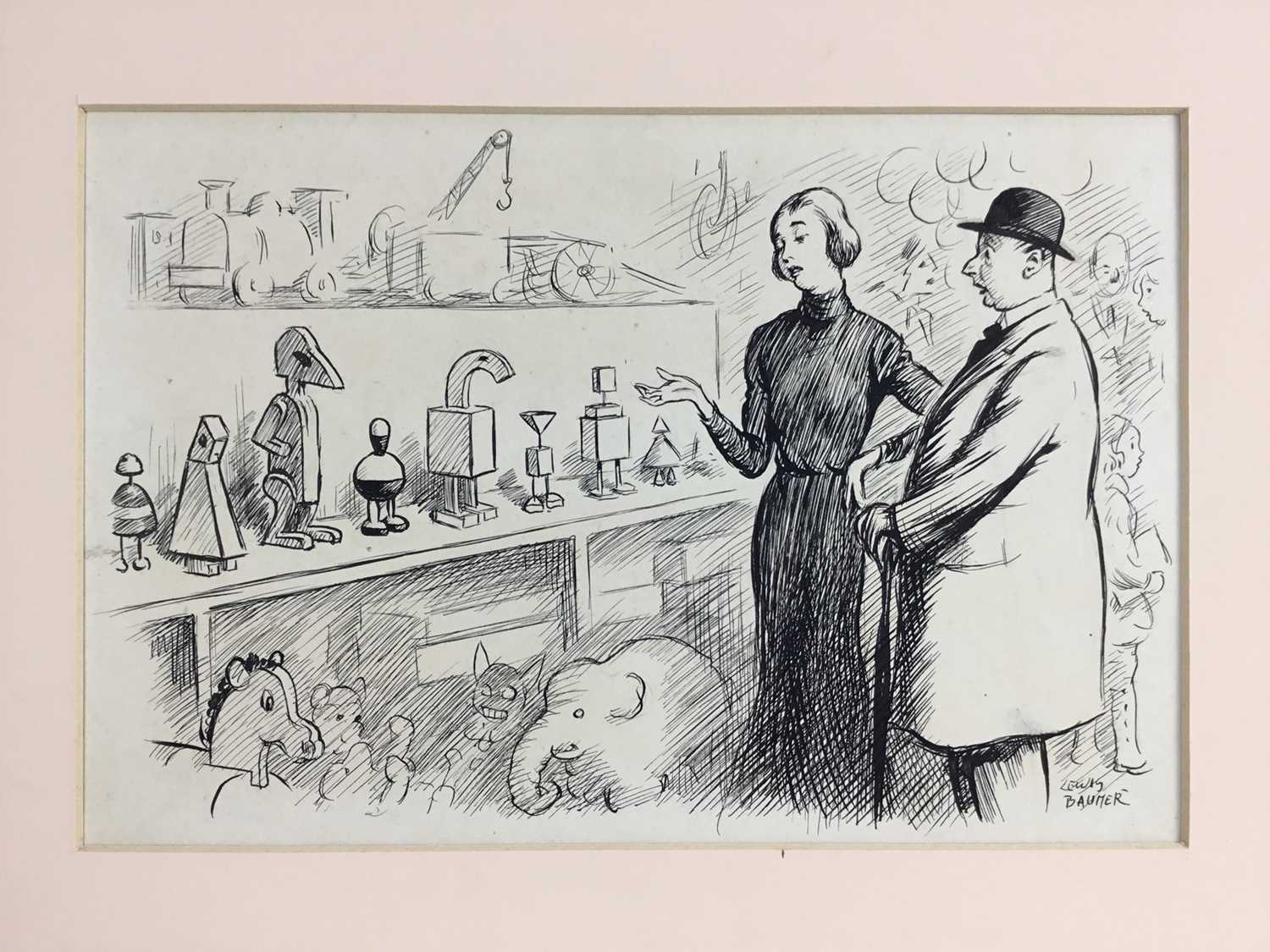 Lot 260 - Lewis Baumer (1870-1963) pen and ink