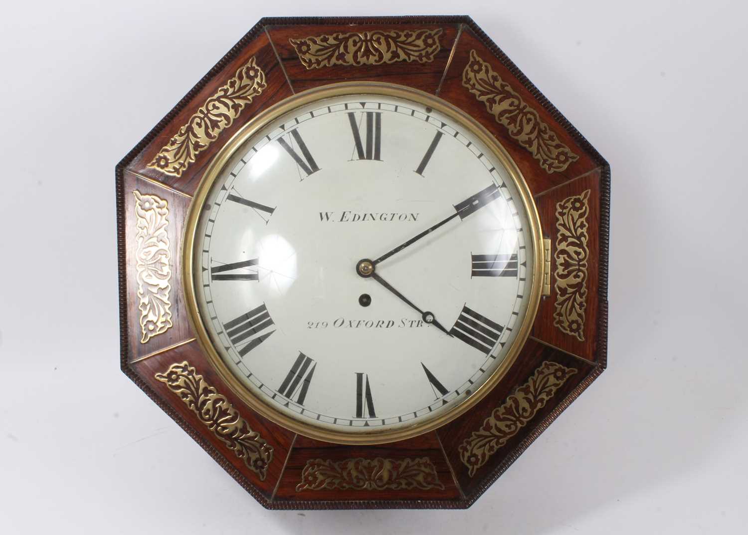 Lot 631 - Regency wall clock by W. Edington, London in