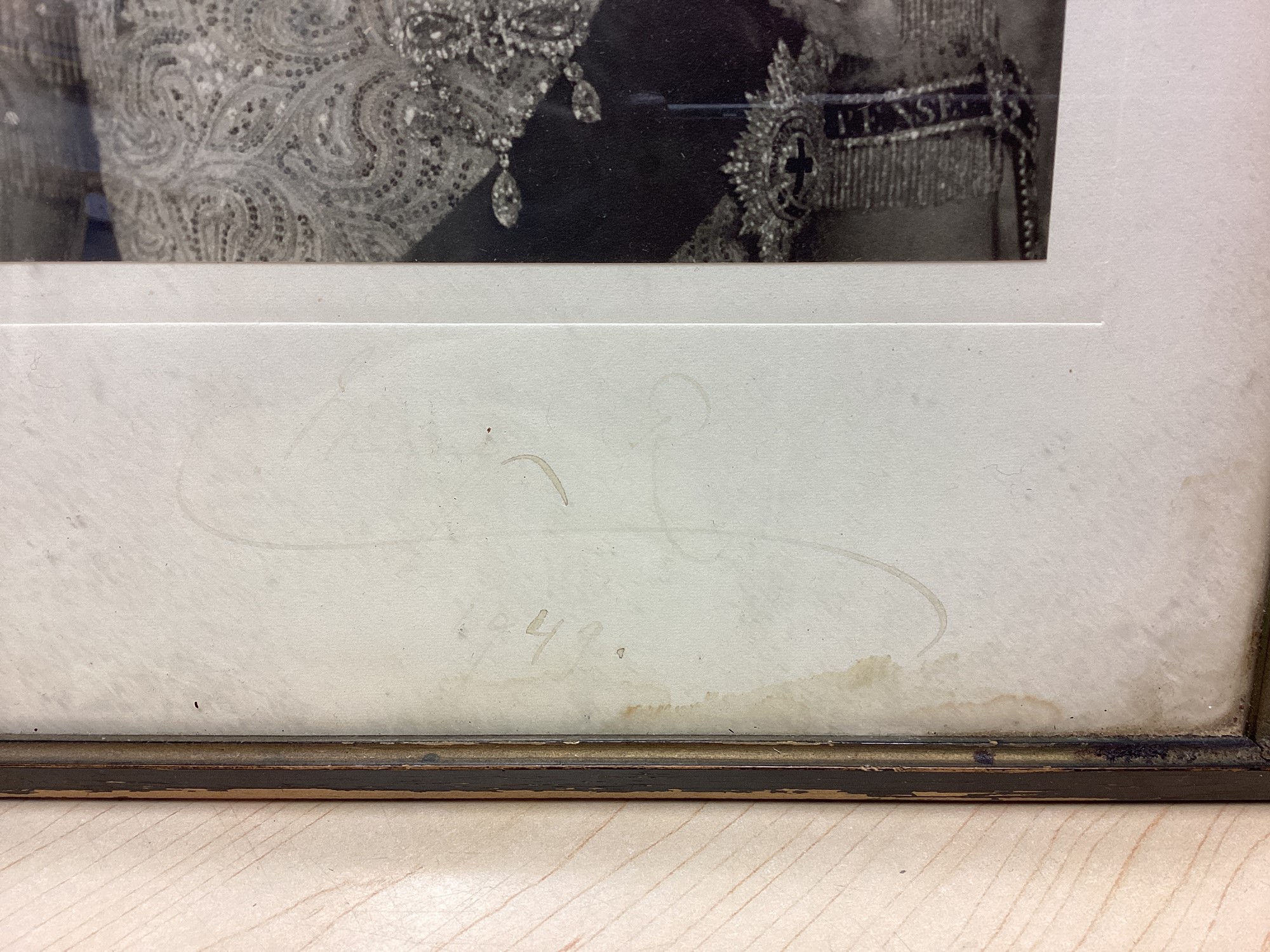 Lot 87 - H.M. Queen Mary 1947 signed presentation