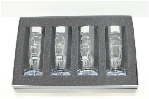 Lot 2253 - Set of four official Porsche glasses in box