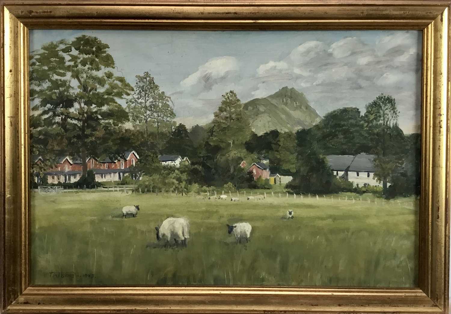 Lot 92 - T.A Tarnell: oil on board, Grasmere, Lake